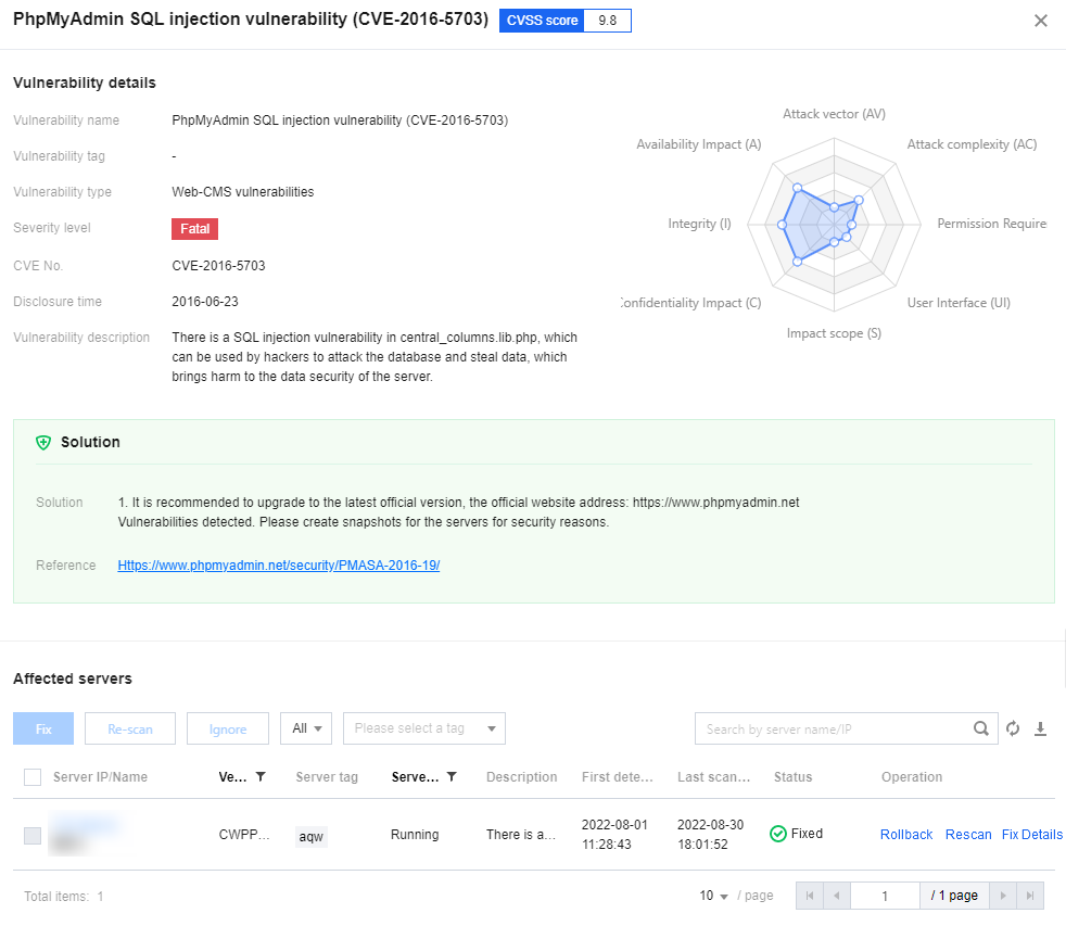 Auto Fix of Vulnerabilities | Tencent Cloud