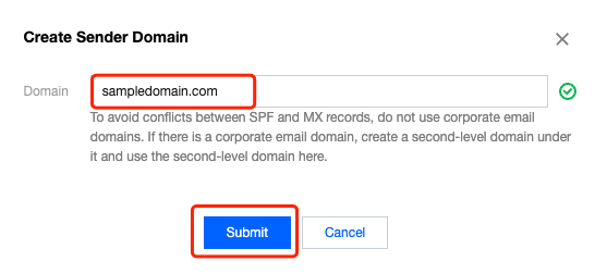 Sender Domain | Tencent Cloud
