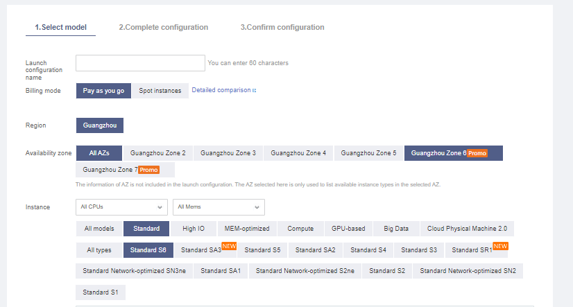 Step 1 Creating A Launch Configuration Tencent Cloud